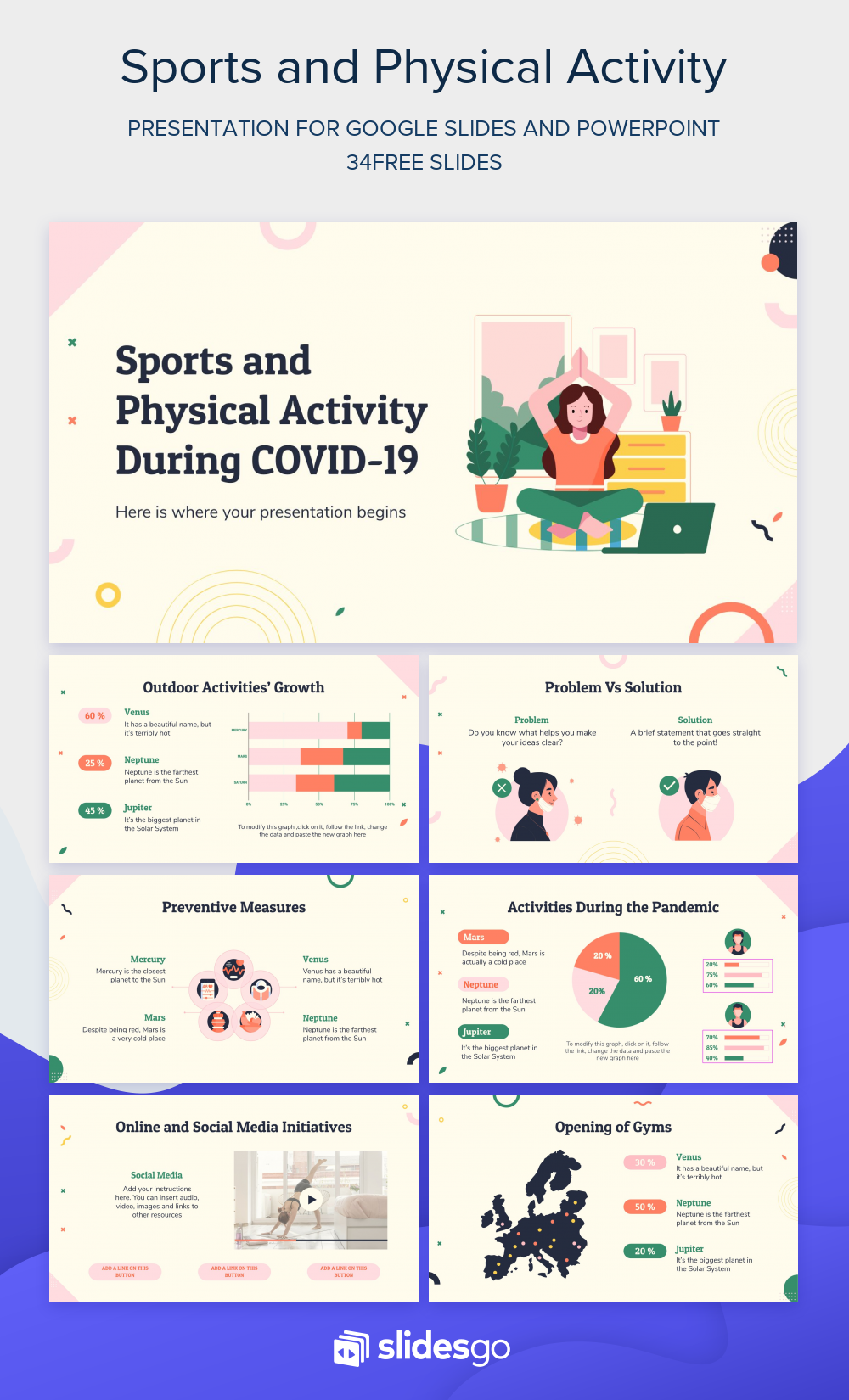 Sports & Exercise During COVID-19 | Google Slides & PPT