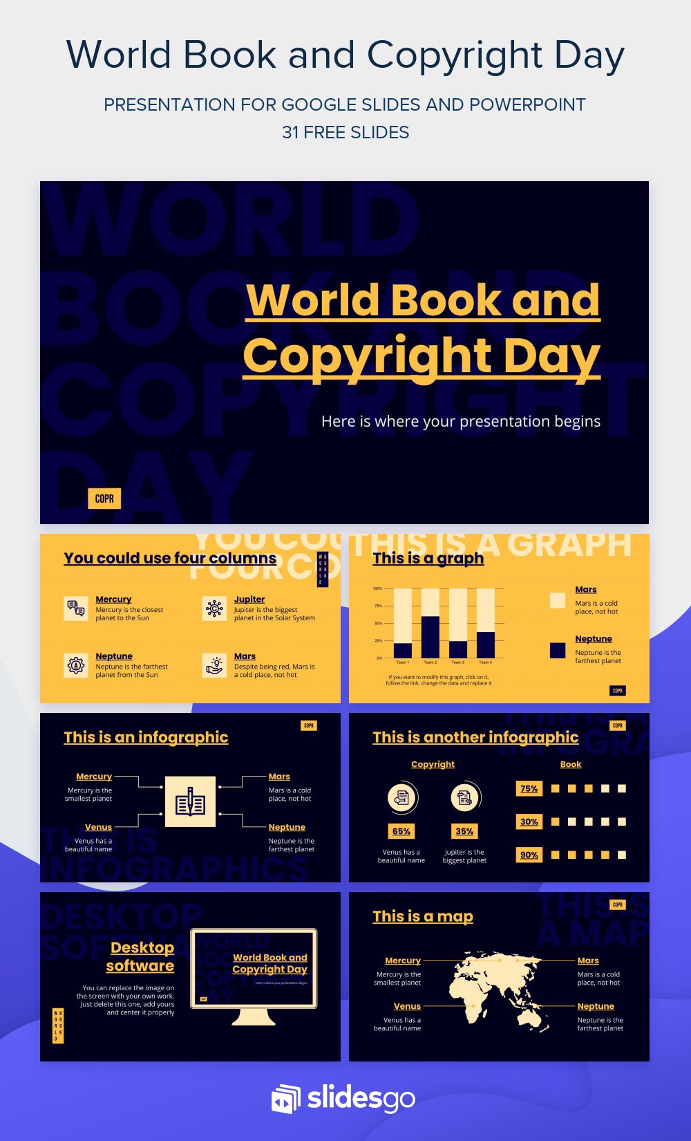 World Book and Copyright Day | Google Slides & PPT theme