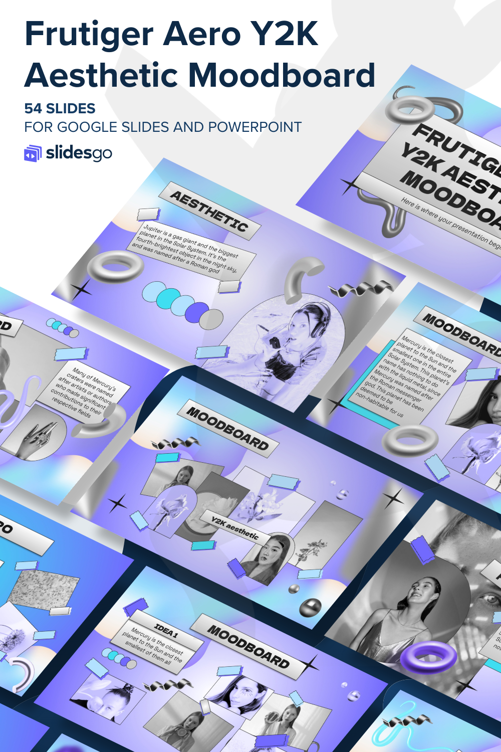 Frutiger Aero Y2K Aesthetic Moodboard | Google Slides