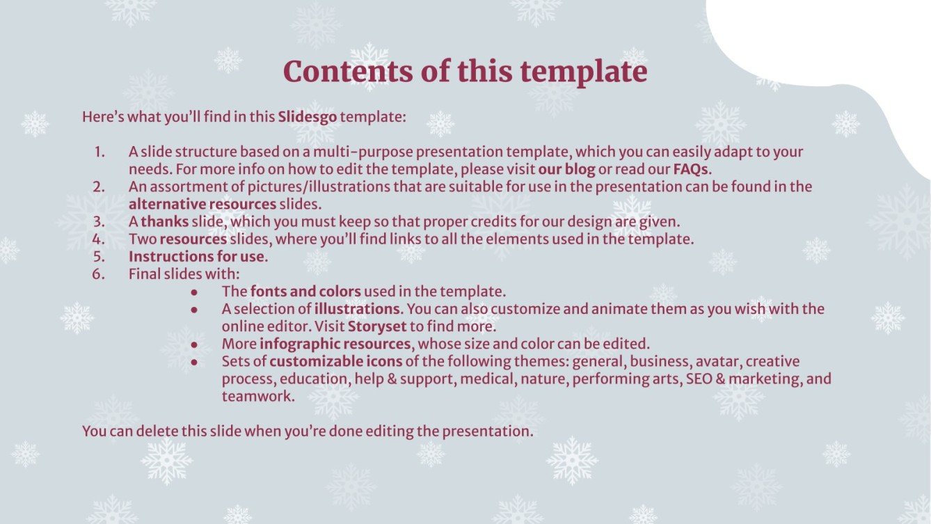 Winter Snowflakes Google Slides Theme and PPT Template