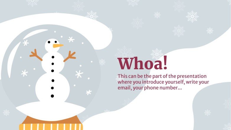 Winter Snowflakes Google Slides Theme and PPT Template