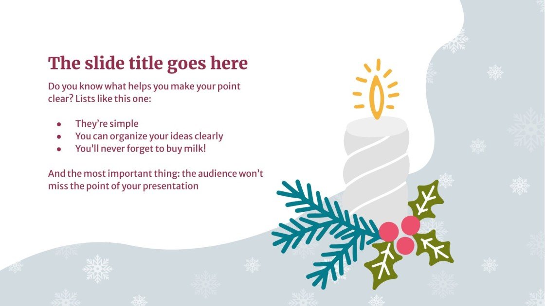 Winter Snowflakes Google Slides Theme and PPT Template
