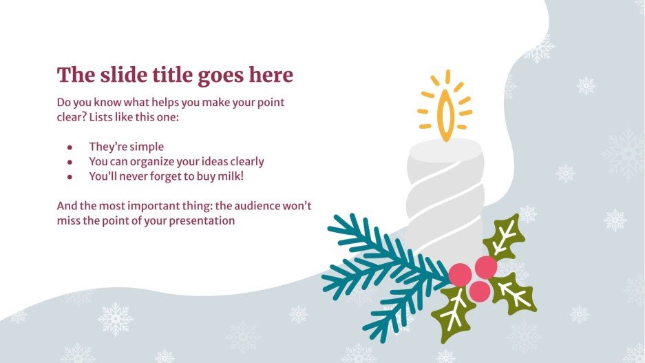 Winter Snowflakes Google Slides Theme and PPT Template