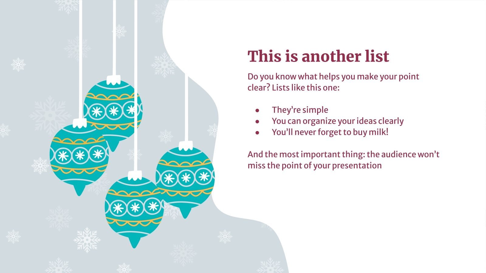 Winter Snowflakes Google Slides Theme and PPT Template