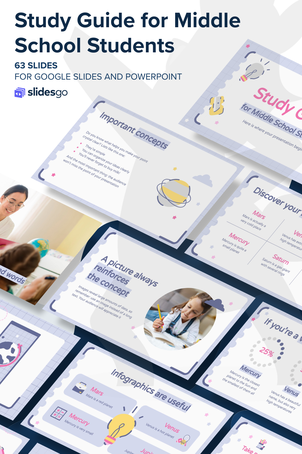 Study Guide for Middle School Students | Google Slides