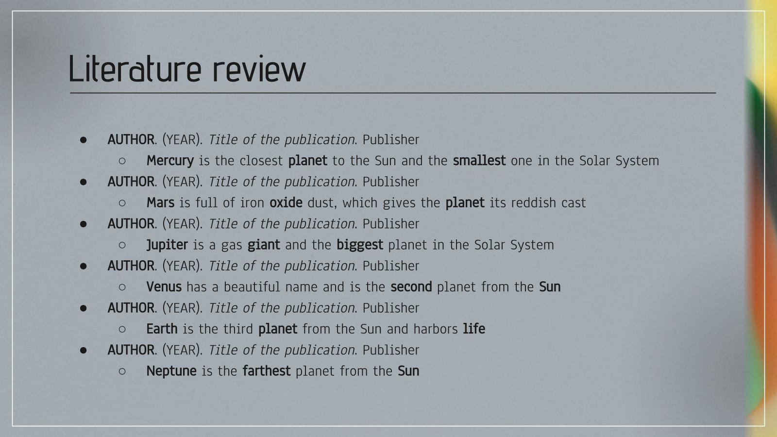 Abschlussarbeit Fazit | Google Slides & PowerPoint