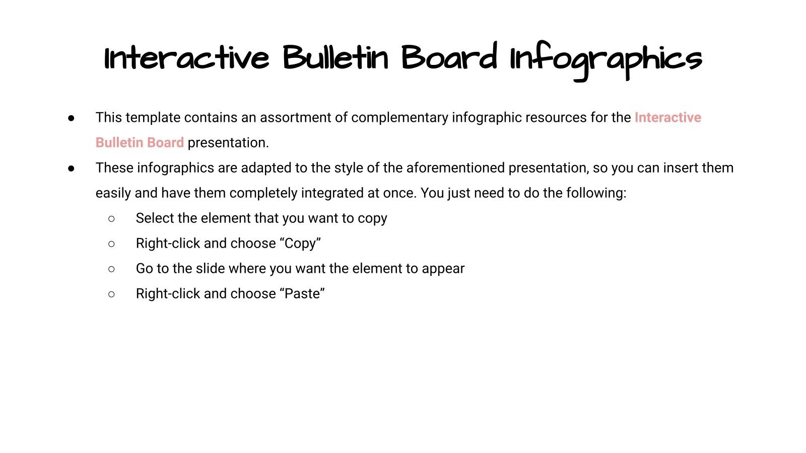 Interactive Bulletin Board Infographics for Google Slides & PPT