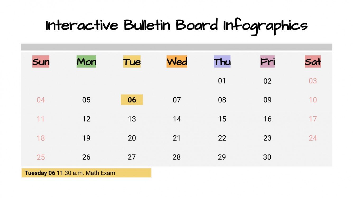 Interactive Bulletin Board Infographics for Google Slides & PPT