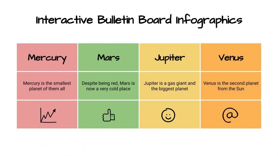 Interactive Bulletin Board Infographics for Google Slides & PPT
