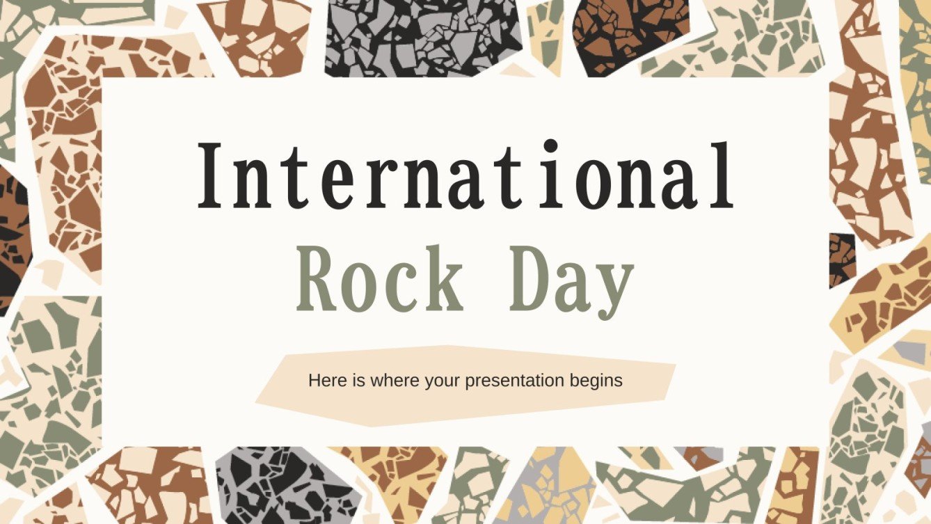 Free templates for Google Slides and PPT about rocks