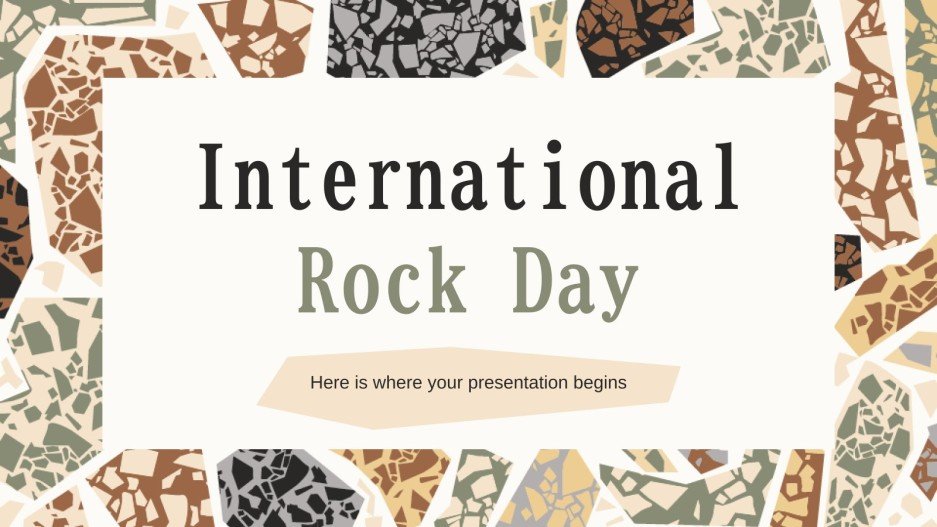 Free templates for Google Slides and PPT about rocks