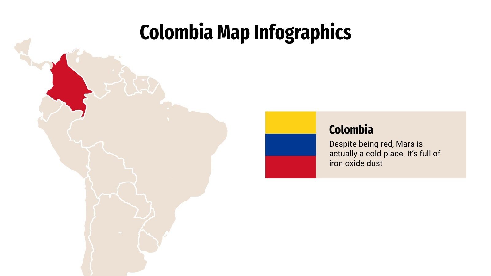 Colombia Map Infographics | Google Slides & PowerPoint theme