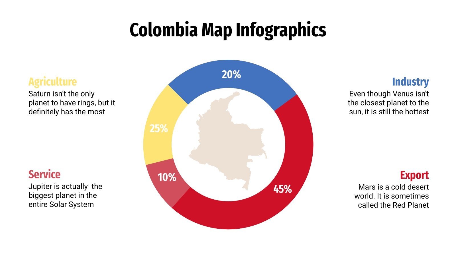 Mapas infográficos de Colombia | Tema de Google Slides y PPT