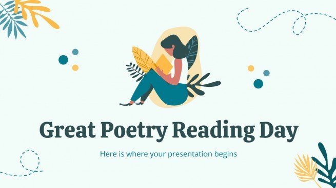Great Poetry Reading Day | Google Slides & PowerPoint theme