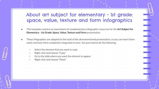 Art: Space, Value, Texture and Form Infographics