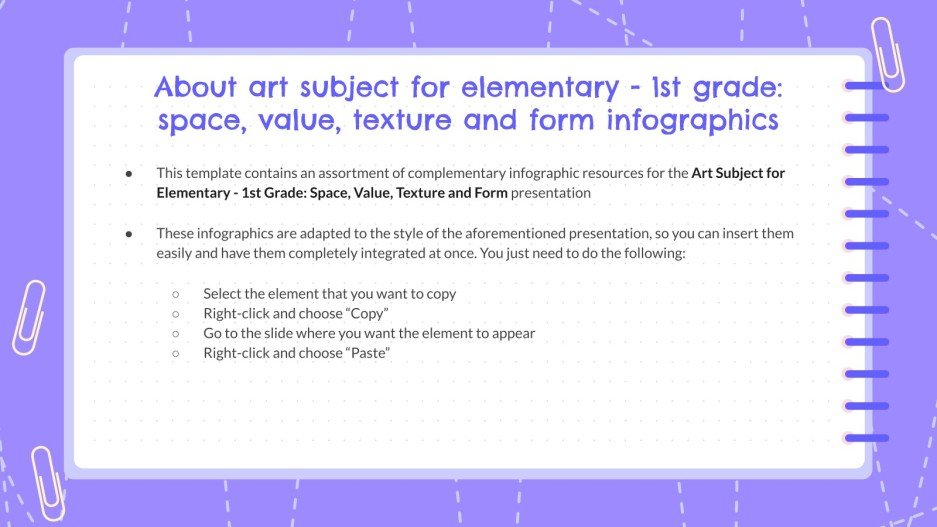 Art: Space, Value, Texture and Form Infographics