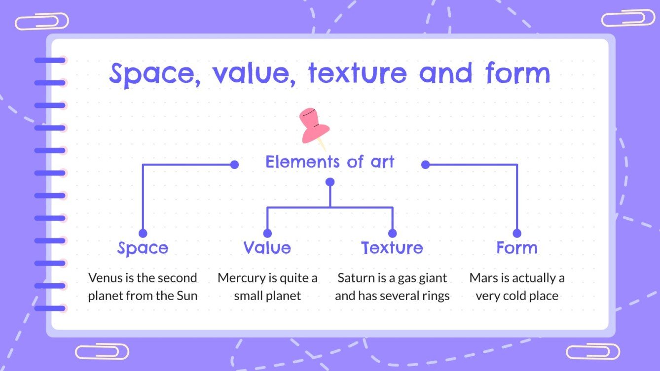 Art: Space, Value, Texture and Form Infographics