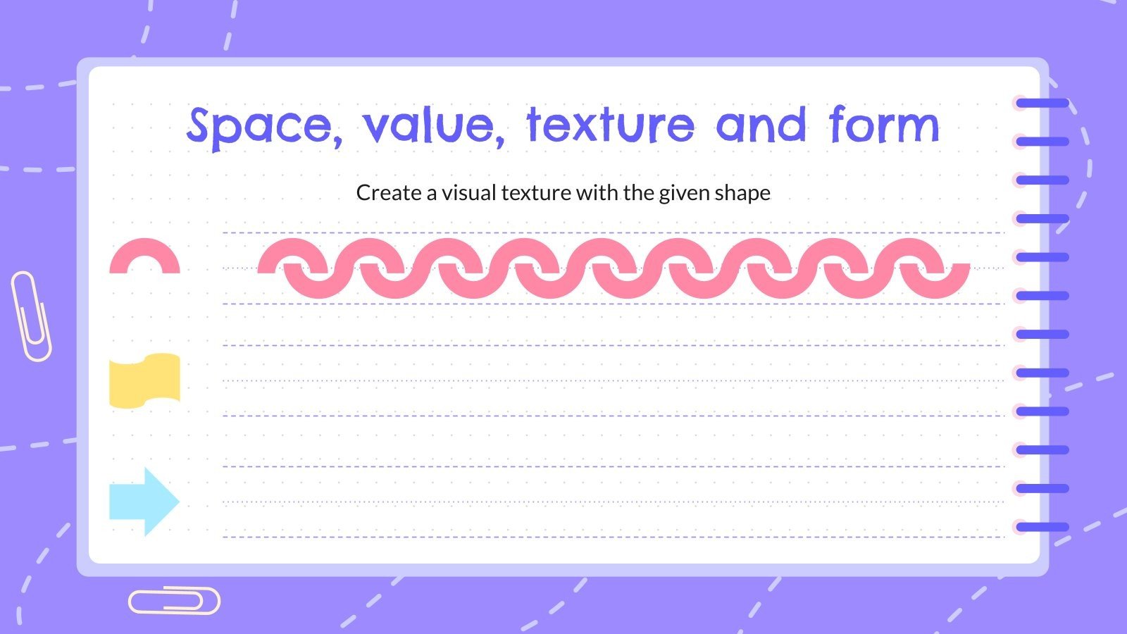 Art: Space, Value, Texture and Form Infographics