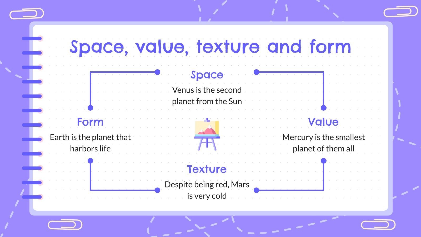 Art: Space, Value, Texture and Form Infographics