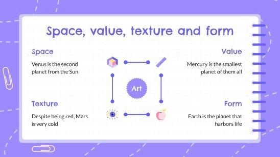Art: Space, Value, Texture and Form Infographics