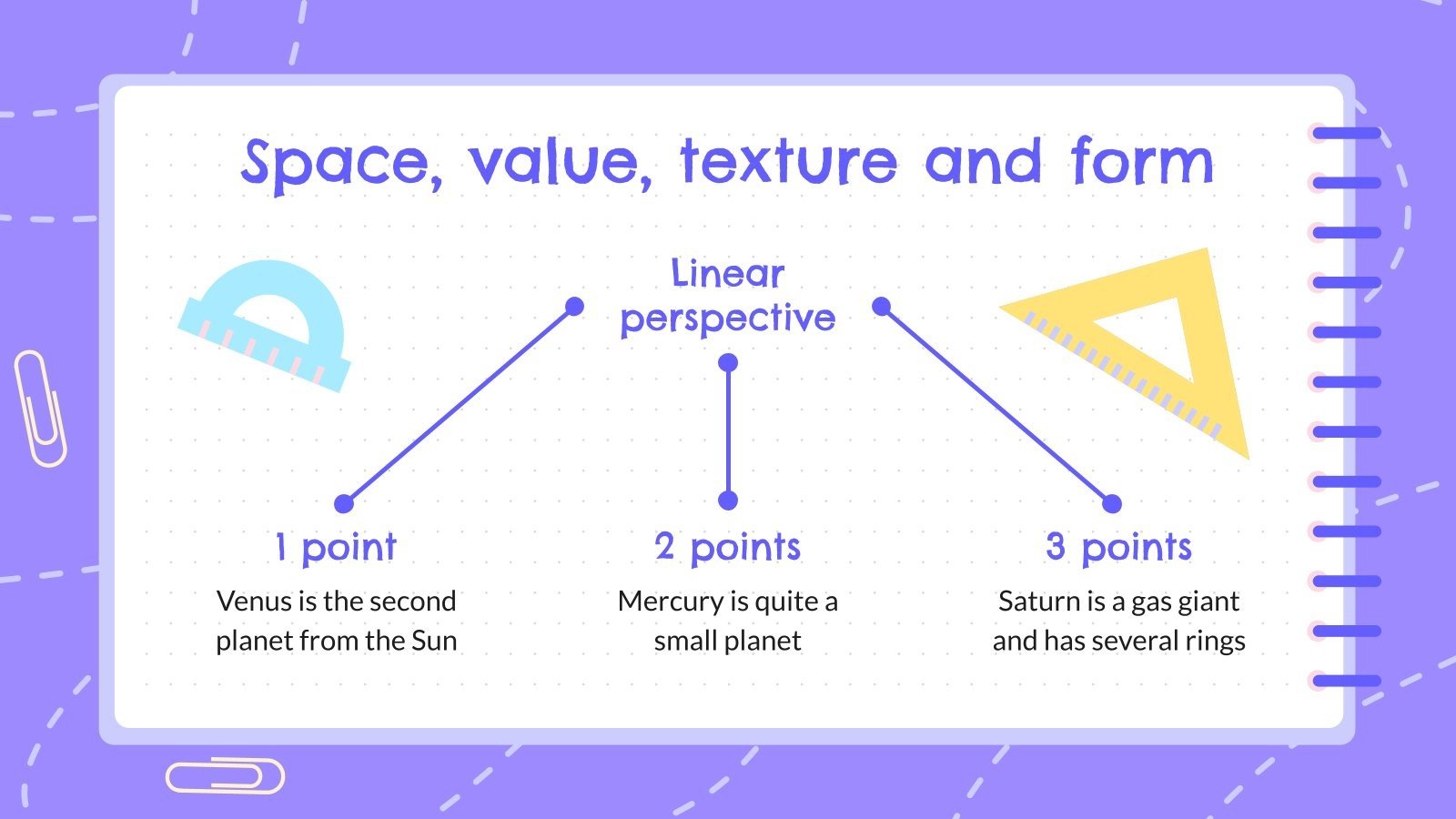 Art: Space, Value, Texture and Form Infographics
