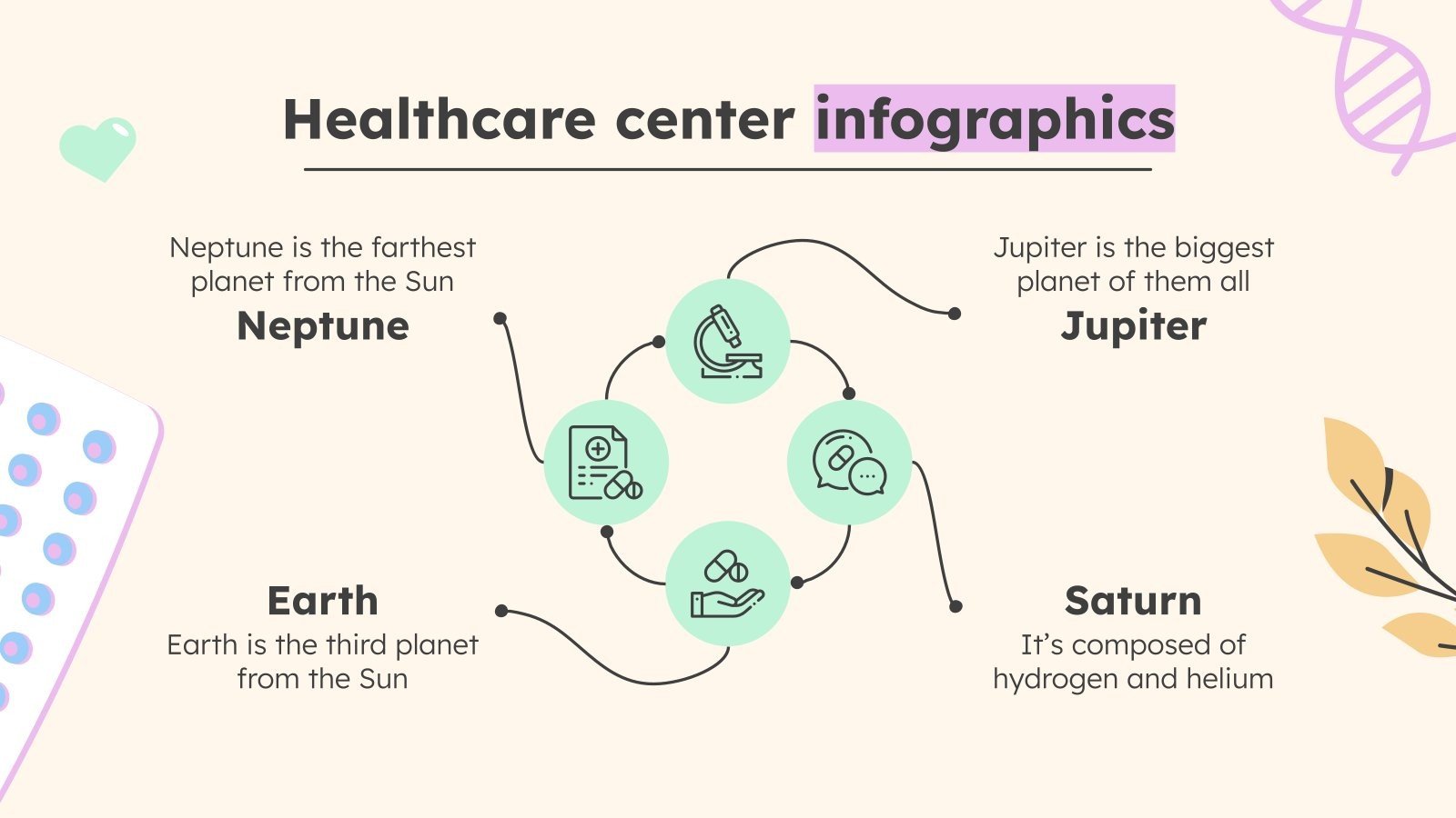 Hand Drawn Style Healthcare Center Infographics
