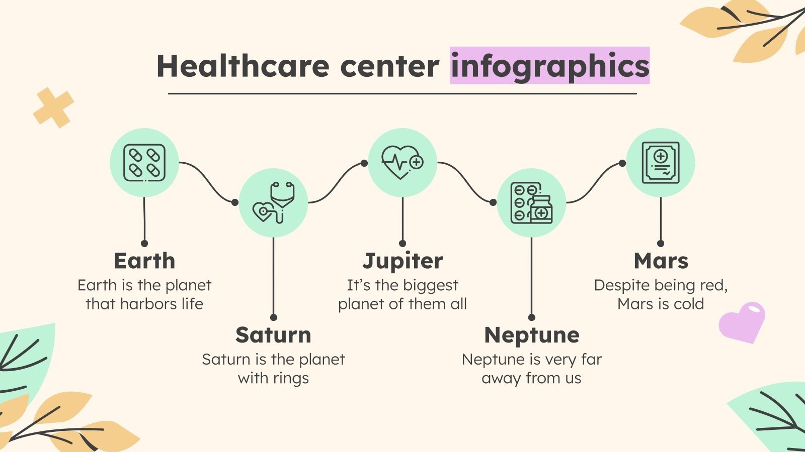 Hand Drawn Style Healthcare Center Infographics