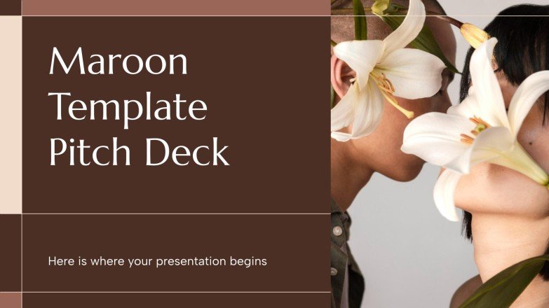 Maroon Template Pitch Deck | Google Slides & PPT