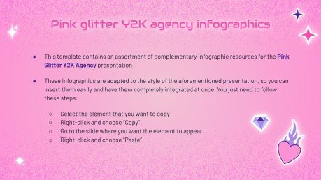 Pink Glitter Y2K Agency Infographics | Google Slides & PPT
