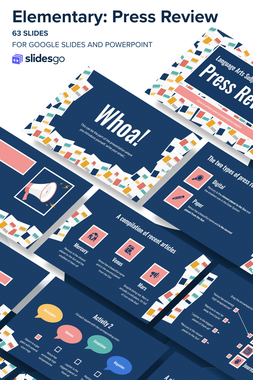 Language Arts for Elementary: Press Review | Google Slides