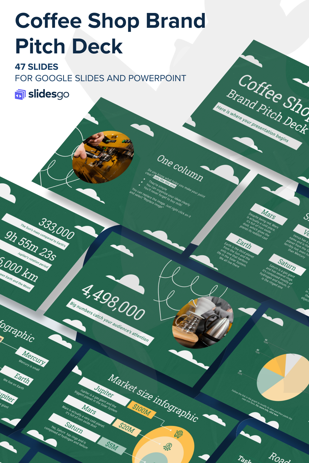 Coffee Shop Brand Pitch Deck | Google Slides & PPT