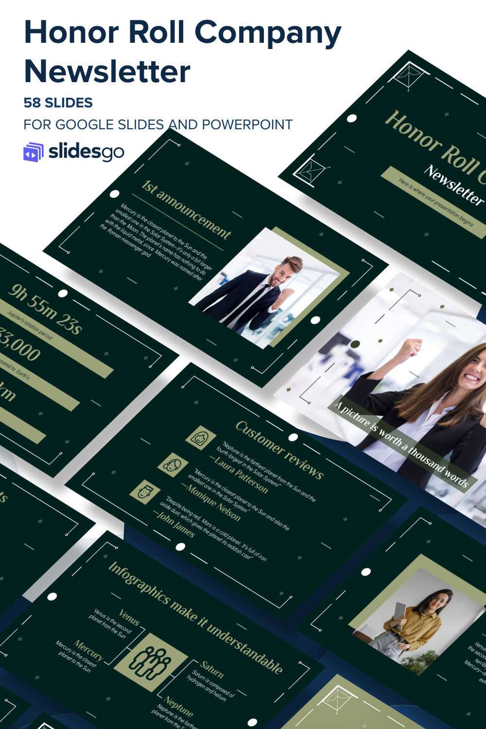Honor Roll Company Newsletter | Google Slides & PPT