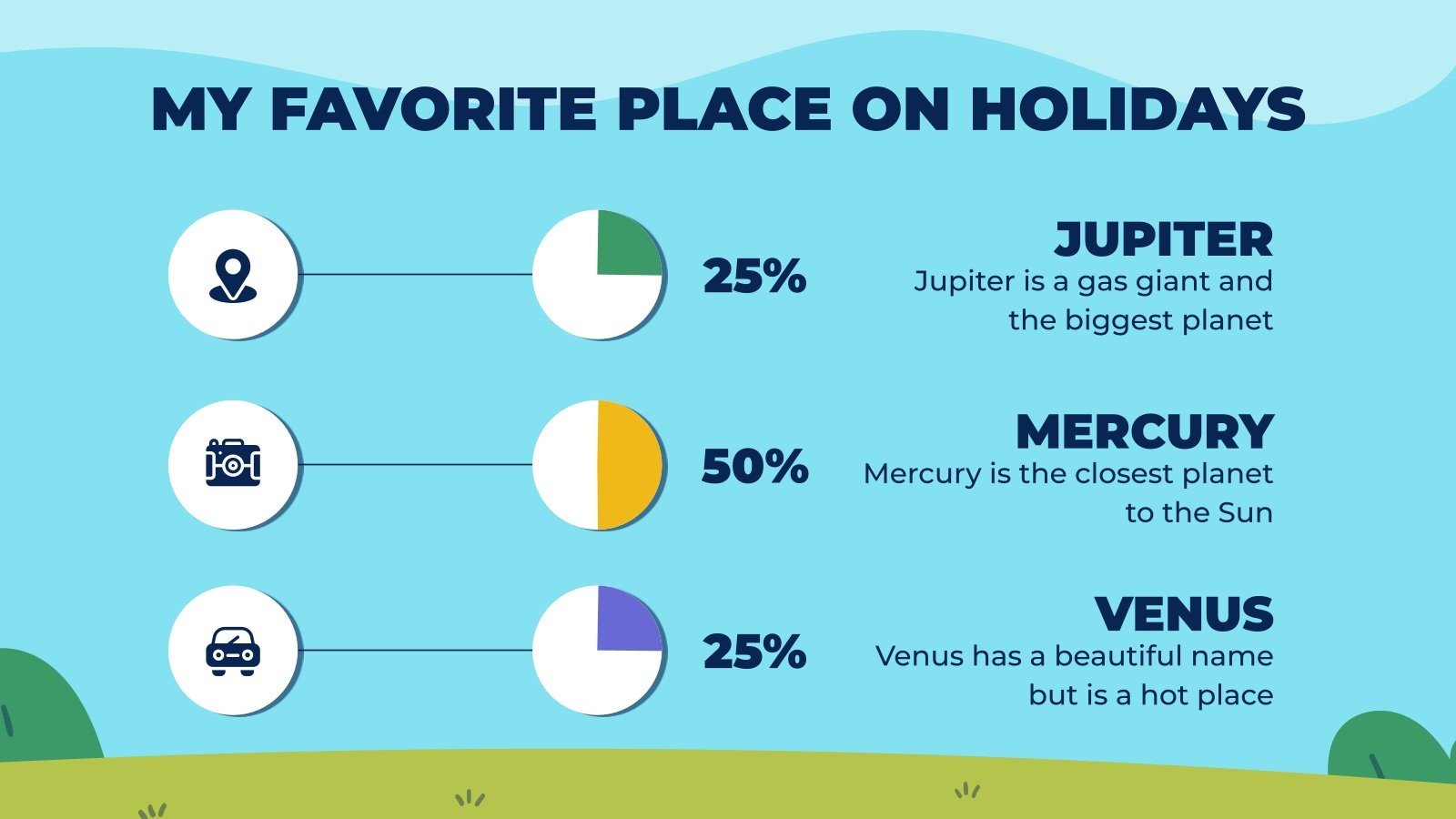 My Favorite Place on Holidays Infographics