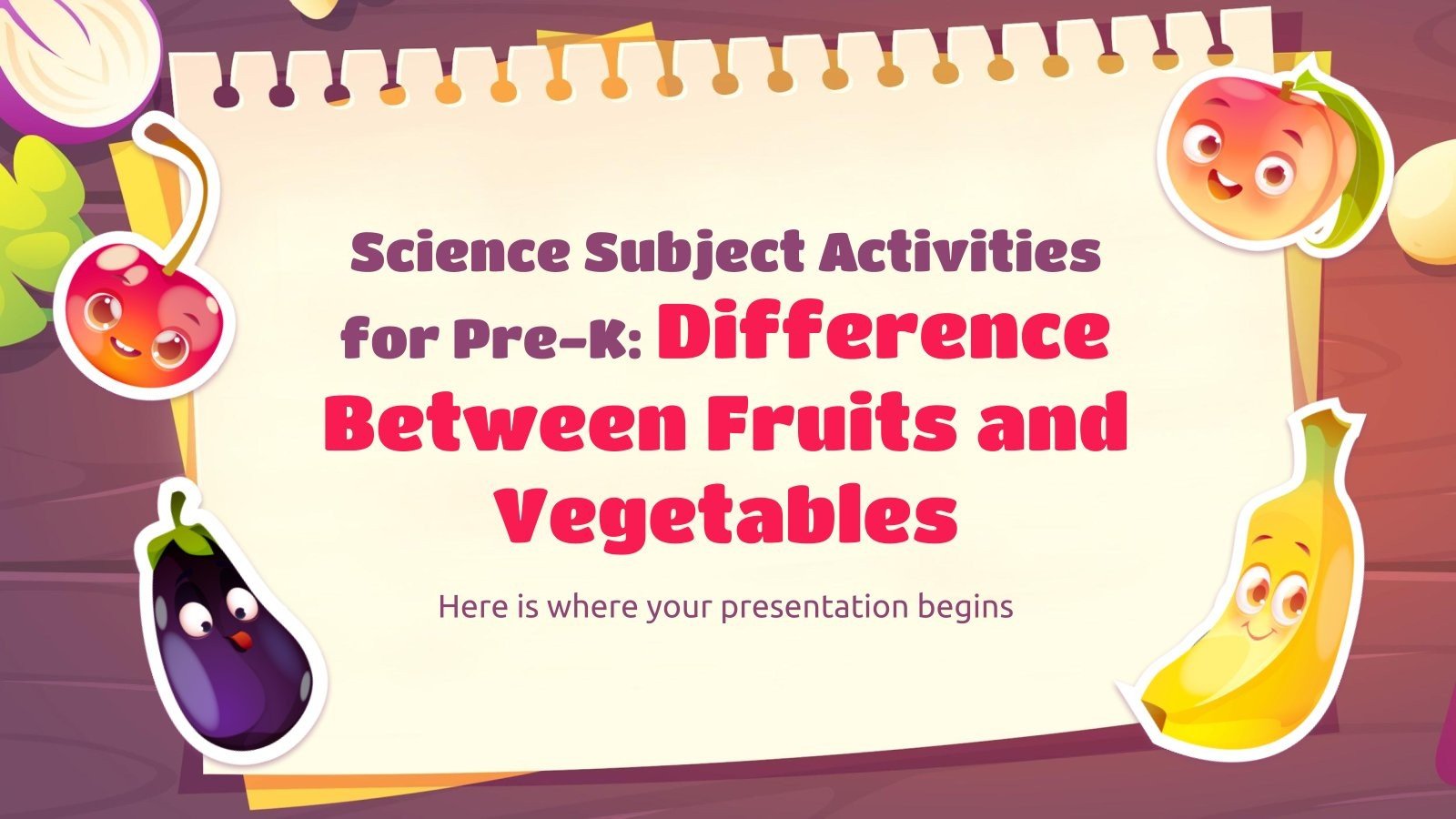 Modèles gratuits sur les Fruits pour Google Slides et PPT