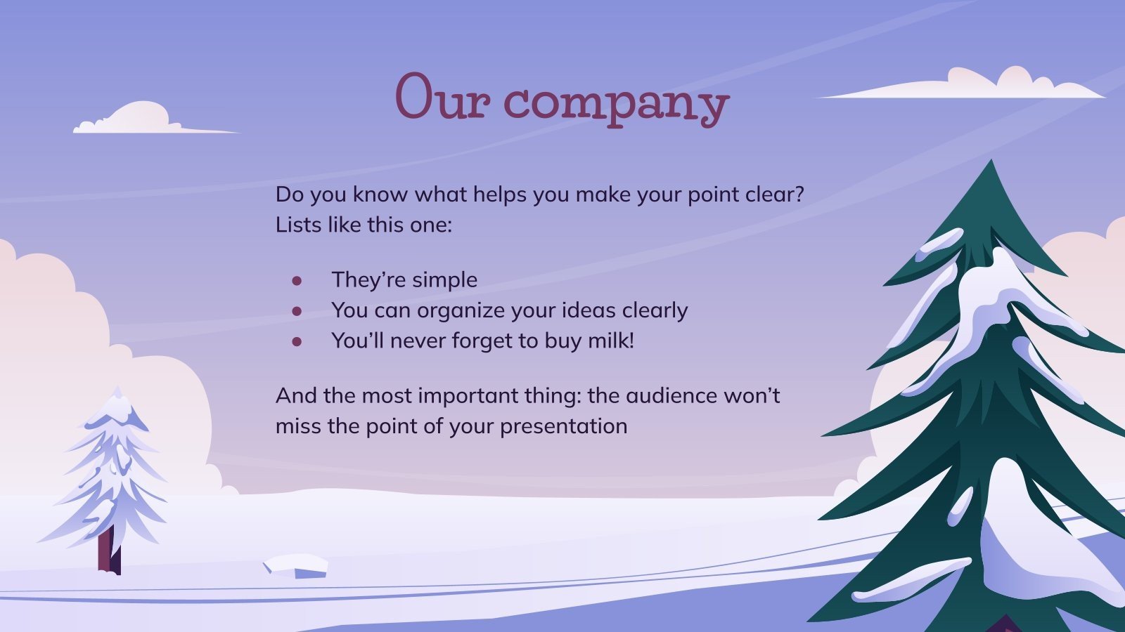 Winter Wonderland Theme MK Plan | Google Slides & PPT