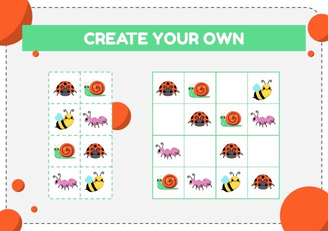초등학교용 귀여운 게임 프린트 | Google Slides 및 PPT