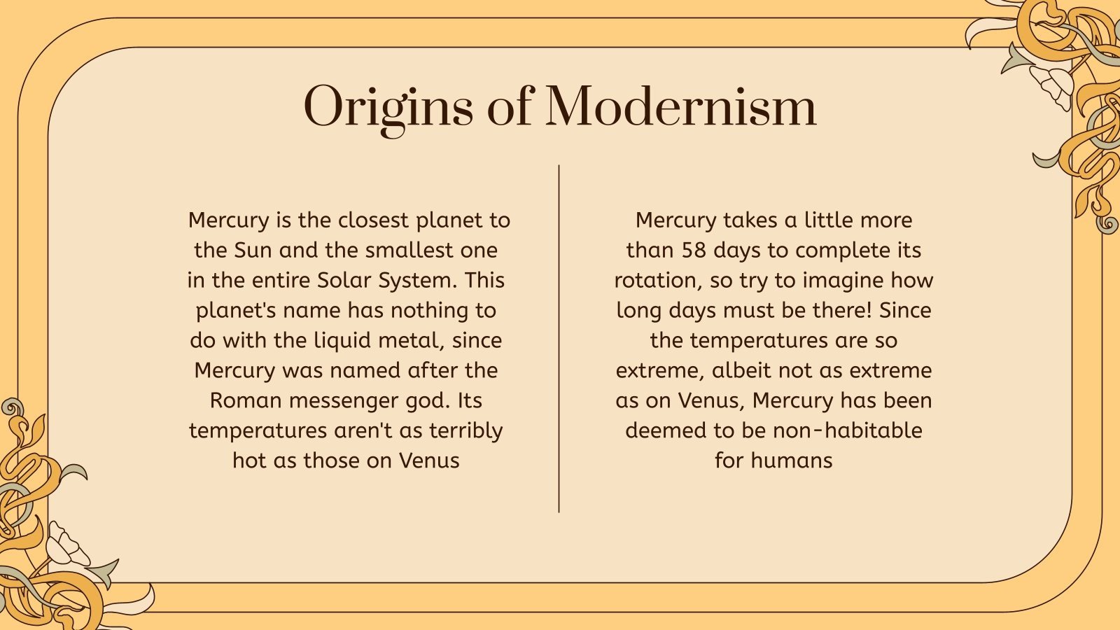 Language Arts Subject for Middle School: Modernism