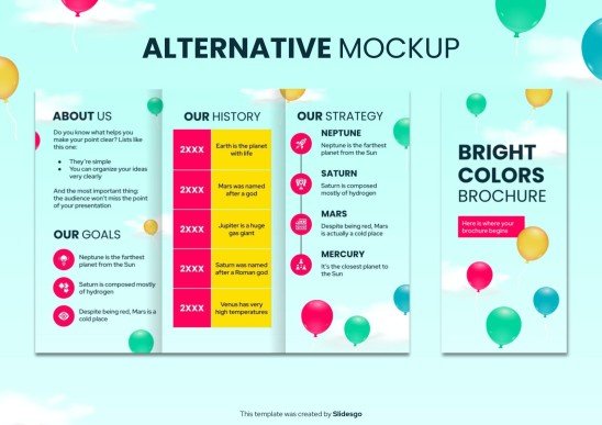 Bright Colors Brochure | Google Slides & PPT