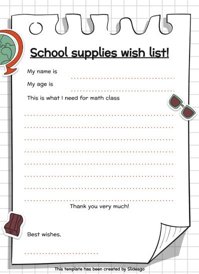 Classroom Supplies Wish List for Kids