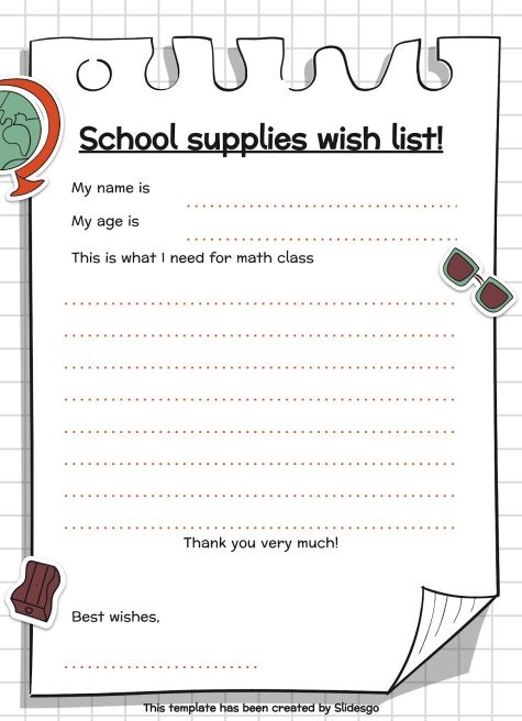 Classroom Supplies Wish List for Kids