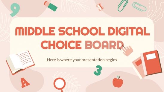 Middle School Digital Choice Boards for Google Slides & PPT