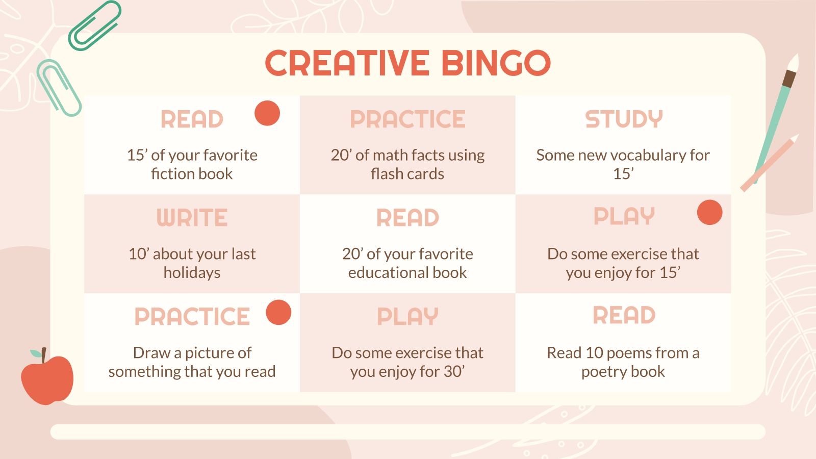 Middle School Digital Choice Boards for Google Slides & PPT