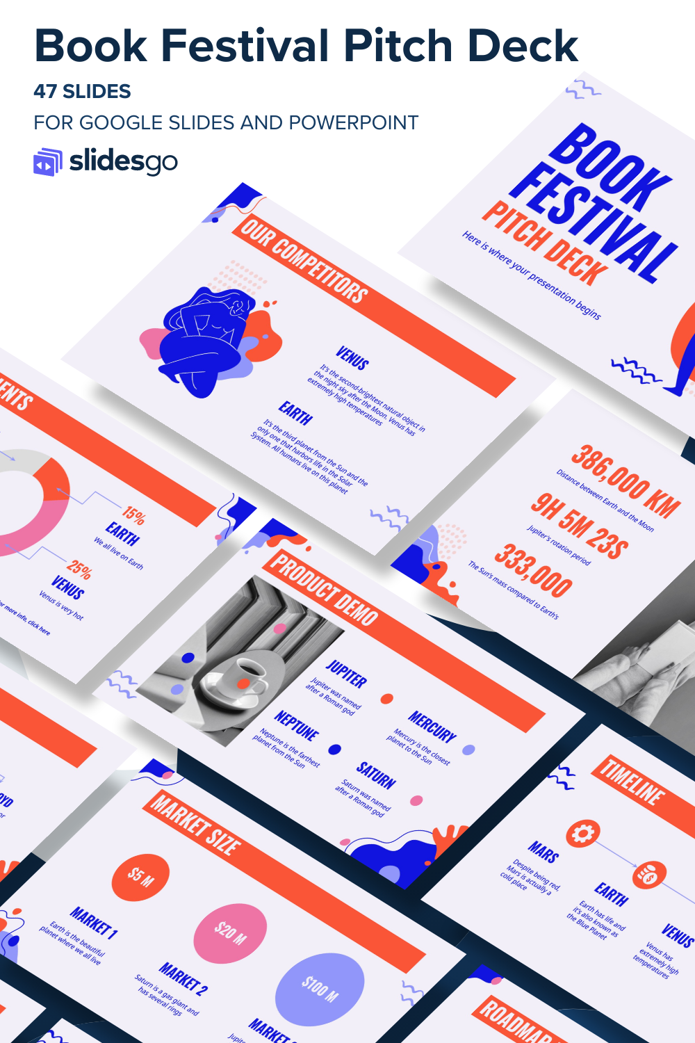 Book Festival Pitch Deck | Google Slides & PowerPoint