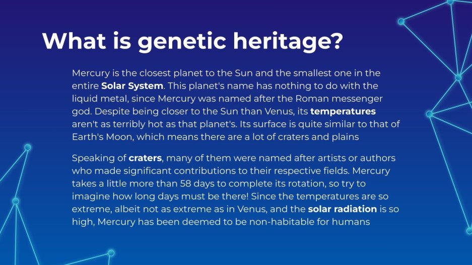 Biology Major for College: Genetic Heritage