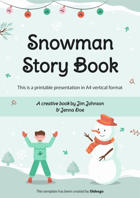 Cuento de muñeco de nieve | Google Slides y PowerPoint