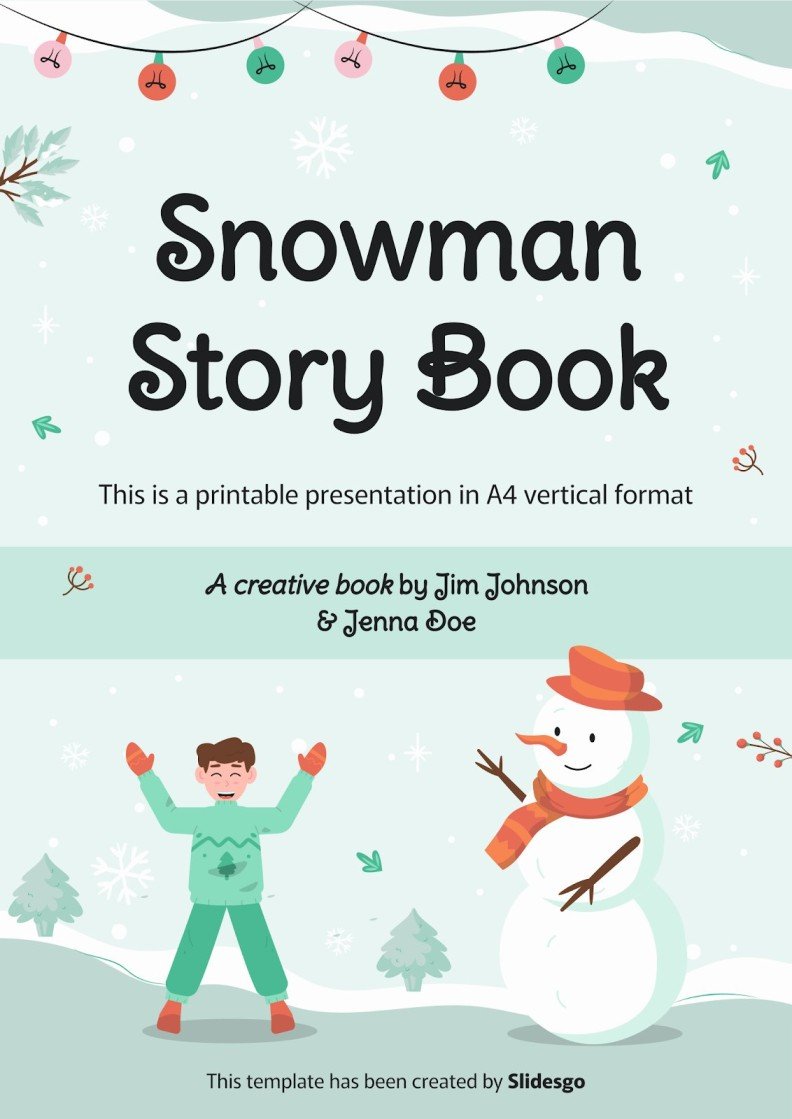 Cuento de muñeco de nieve | Google Slides y PowerPoint