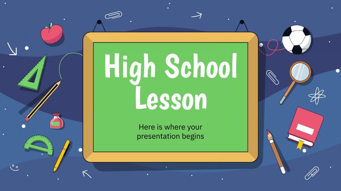 High School Lesson Google Slides & PowerPoint template