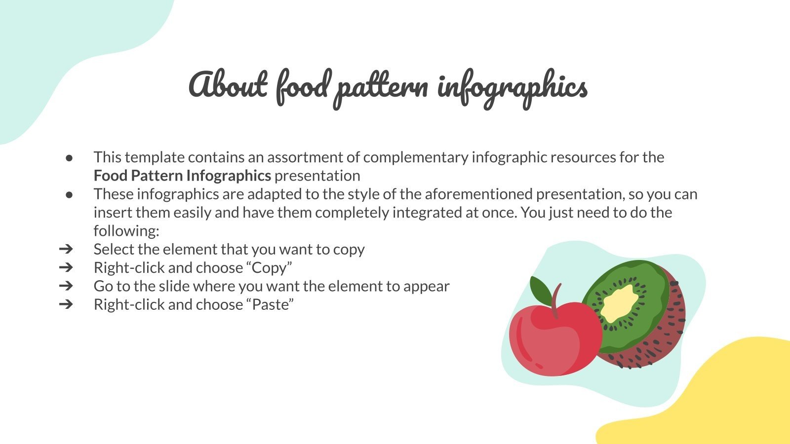 Food Pattern Infographics | Google Slides & PowerPoint
