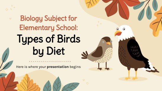 Biology Subject for Elementary: Types of Birds by Diet