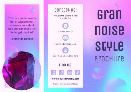 Grain Noise Style Brochure | Google Slides & PowerPoint